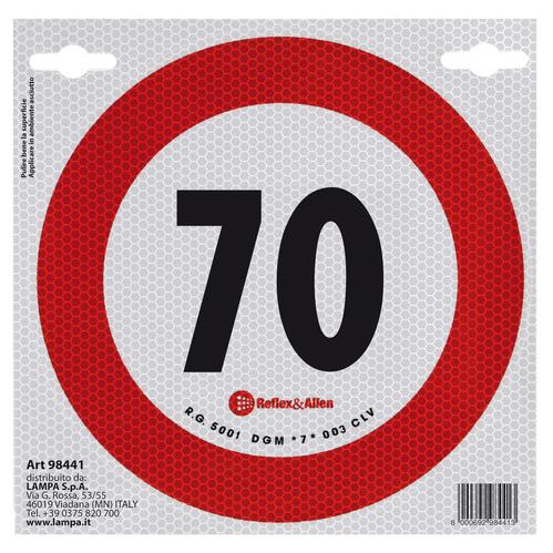 ΣΗΜΑ ΤΑΧΥΤΗΤΑΣ ΧΙΛΙΟΜΕΤΡΩΝ 70km/h ΑΥΤΟΚΟΛΛΗΤΟ 20CM ΔΙΑΜΕΤΡΟ - AutoPowerShop