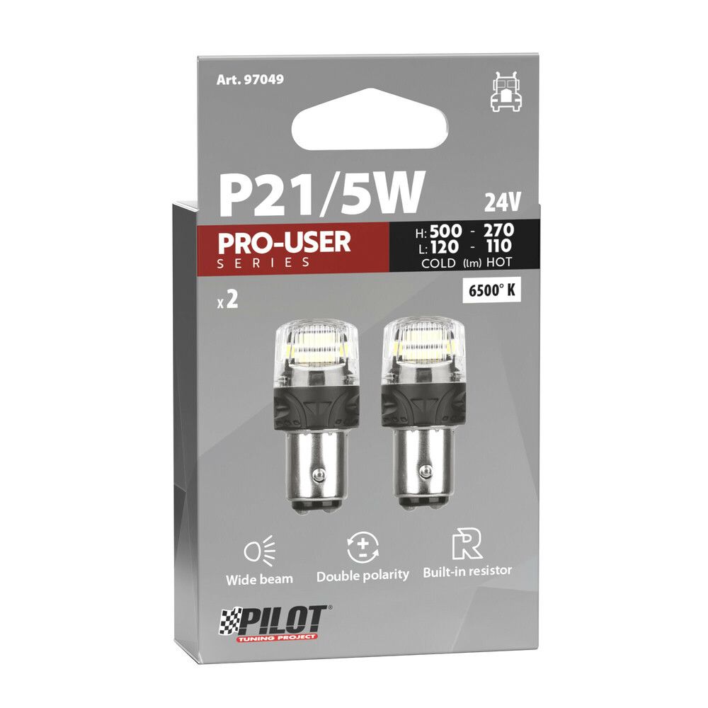 P21/5W 24V BAY15d 500/120+270/110lm 6.500K ΔΙΠΛΗΣ ΠΟΛΙΚΟΤΗΤΑΣ LED CAN ...