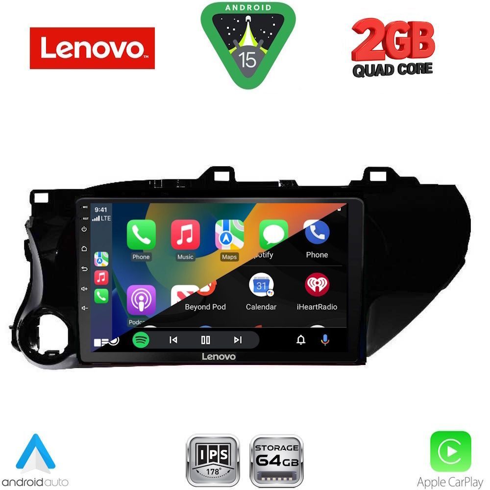 LENOVO LVD 2721_CPA (10inc) MULTIMEDIA TABLET for TOYOTA HILUX mod ...